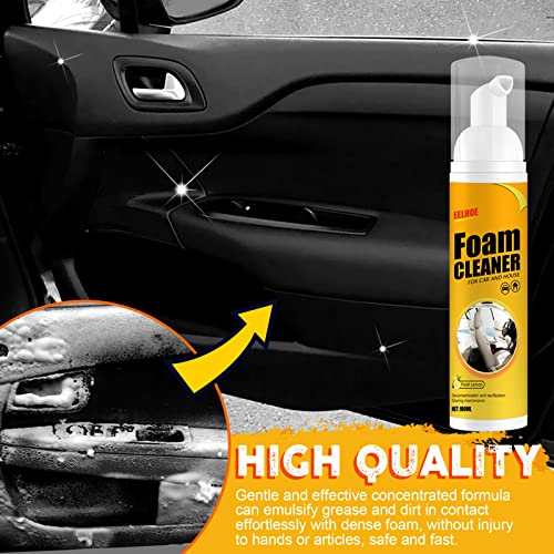 Multifunctional Car Foam Cleaner, Foam Cleaner All Purpose, Foam Cleaner for Car, Shima Foam Cleaner, Powerful Stain Removal Kit for car and House Lemon Flavor (100ml, 1pcs)