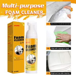 Multifunctional Car Foam Cleaner, Foam Cleaner All Purpose, Foam Cleaner for Car, Shima Foam Cleaner, Powerful Stain Removal Kit for car and House Lemon Flavor (100ml, 1pcs)