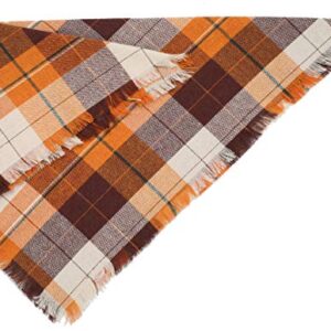 Fall Dog Bandana Autumn Thanksgiving Plaid Reversible Triangle Bibs Scarf Accessories for Dogs Pet