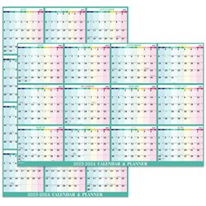 2023-2024 yearly wall calendar - yearly wall calendar 2023-2024, 2023-2024 dry erase calendar with julian date, jul. 2023 - jun. 2024, thick paper, vertical/horizontal, reversible, 34.8" x 22.9