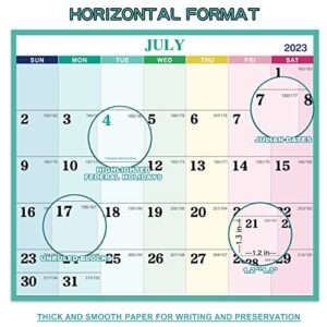 2023-2024 Yearly Wall Calendar - Yearly Wall Calendar 2023-2024, 2023-2024 Dry Erase Calendar with Julian Date, Jul. 2023 - Jun. 2024, Thick Paper, Vertical/Horizontal, Reversible, 34.8" x 22.9