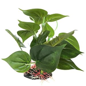 slocme aquarium artificial plant plastic plant - fish tank lifelike underwater green grass plastic plant, 10inch