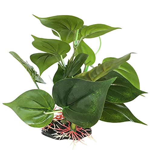 SLOCME Aquarium Artificial Plant Plastic Plant - Fish Tank Lifelike Underwater Green Grass Plastic Plant, 10inch