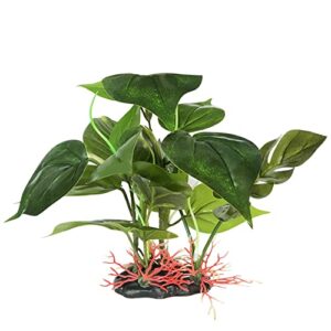 SLOCME Aquarium Artificial Plant Plastic Plant - Fish Tank Lifelike Underwater Green Grass Plastic Plant, 10inch