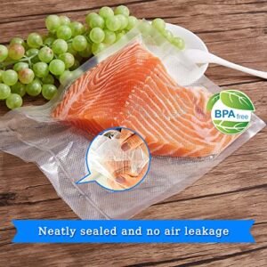 Gagedecy 100 Counts 7x10 inch Food Vacuum Sealer Bags,BPA Free,Airtight Food Storage and Sous Vide,Commercial Grade Meal Prep PreCut Bags,Compatible with Vac Sealer