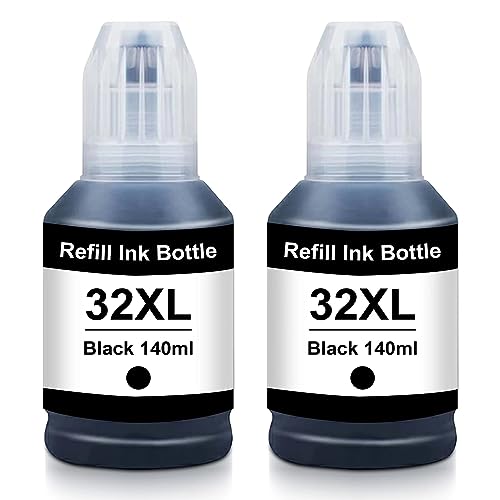 32xl Black Compatible Ink Bottle Replacement, Used with HP Smart Tank Plus 551 651, HP Smart Tank 7301 7602 7001 6001 5101 Printers(2 Black)