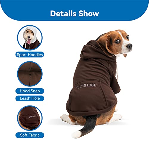 Petridge Dog Hoodie Sweatshirt Warm and Soft for Small Medium Large Dogs (X-Large Navy)