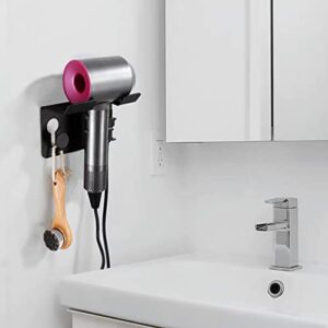 Hair Dryer Holder, Wall Mount Holder for Dyson Supersonic Hair Dryer - Blow Dryer Holder for Supersonic, Nail-Free to Install Self Adhesive - Hair Dryer Storage Stand for Bathroom Barbershop Gift