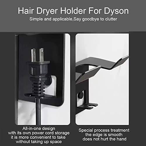 Hair Dryer Holder, Wall Mount Holder for Dyson Supersonic Hair Dryer - Blow Dryer Holder for Supersonic, Nail-Free to Install Self Adhesive - Hair Dryer Storage Stand for Bathroom Barbershop Gift