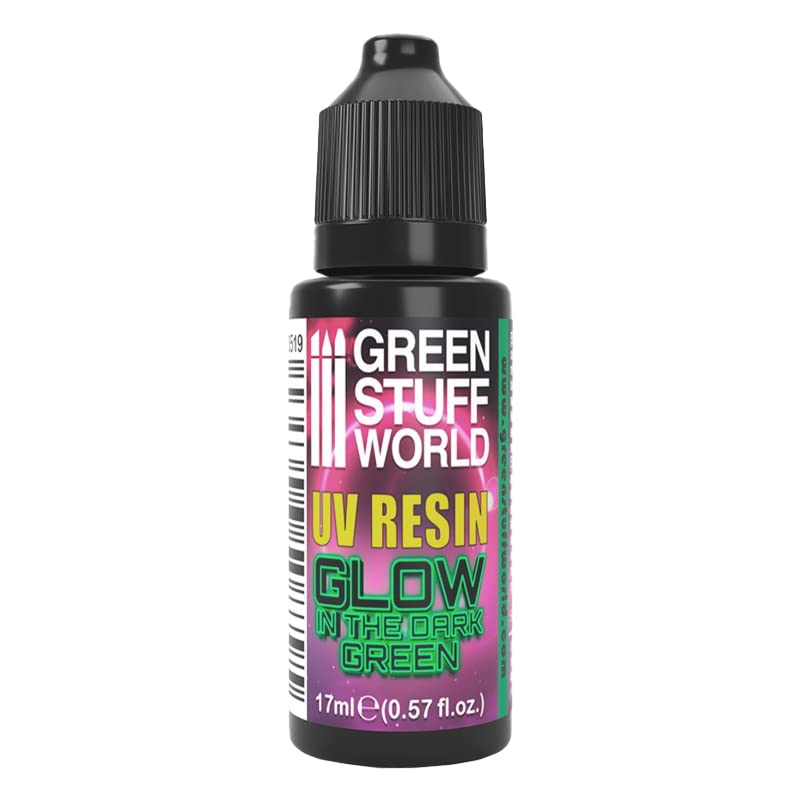 Green Stuff World for Models and Miniatures UV Curing Resin - Glow in The Dark (Green)