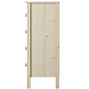 From the Tree Furniture Solid Wood Bedroom Chest with 4 Deep Storage Drawers (Unfinished)