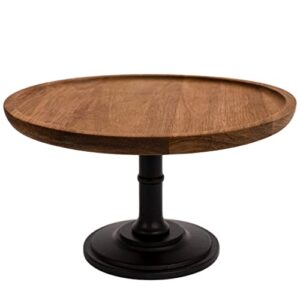 wood cake stand cake & cupcake display for home & kitchen weddings & birthdays by bunam, black