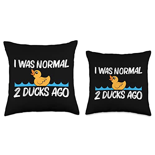 Duck Gift Rubber Duck Lover Accessories & Stuff Cute Duck Design for Men Women Aquatic Bird Animal Lovers Throw Pillow, 16x16, Multicolor