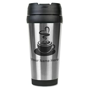 lasergram 16oz coffee travel mug, cup of coffee, personalized engraving included (stainless)