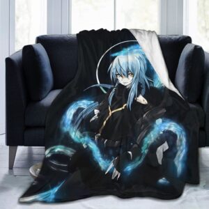 jegndgye anime that time i got reincarnated as a slime blanket lightweight microfiber flannel throw blanket for bedroom livingroom air conditioning blanket 80"x60" inch