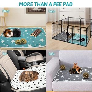 BNOSDM Guinea Pig Cage Liners 6 Packs Reusable Small Animal Pee Pads Washable Guinea Pig Bedding Highly Absorbent Cage Mats for Hamsters Chinchillas Hedgehogs Ferrets Rabbits