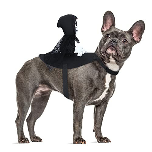 Fiestatime Scary Dog Halloween Costumes Ghost -Horror Pet Clothes Halloween Costume for Dogs Medium