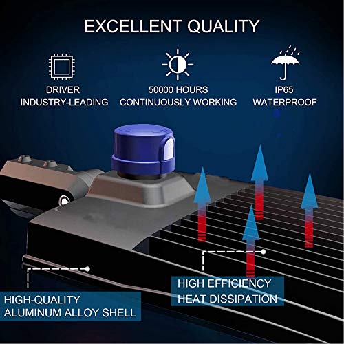 LEDMO Commercial Outdoor Lights 200W LED Parking Lot Lights with 120W LED Wall Pack