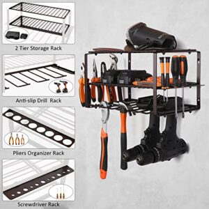 BSRHOME Power Tool Organizer Heavy Duty Tool Shelf Organizer | Wall Mounted Garage Storage Rack for Handheld & Power Tools | Perfect for Father's Day