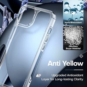 TAURI 5 in 1 Designed for iPhone 14 Case Clear, [Not Yellowing] with 2X Screen Protectors + 2X Camera Lens Protectors, [Military Grade Drop Protection] Shockproof Slim 14 Cover 6.1 Inch