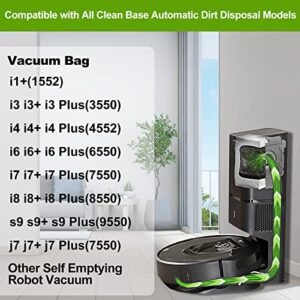 12 pack Replacement Roomba Vacuum Bags Compatible with iRobot Roomba i7, i7+, i8, i8+, i3, i3+, i4, i4+, i1+, i6, i6+, j7, j7+, s9, s9 Plus Bags Bulk Trash Bags Automatic Dirt Disposal Bags Bin Bags