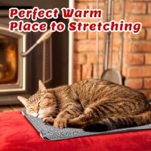 Kiroto Outdoor Heating Pad for Cats, Pet Heating Pads for Feral Cats Stray Pets Electrical Heated Cat Bed Consume Only 50Watt, Saving Your Electric Bills