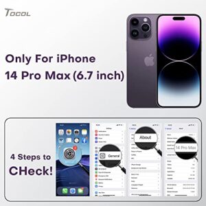 TOCOL 5-in-1 iPhone 14 Pro Max Case: Slim Liquid Silicone, 2 Screen & Camera Protectors, Anti-Scratch, Drop Protection, Black