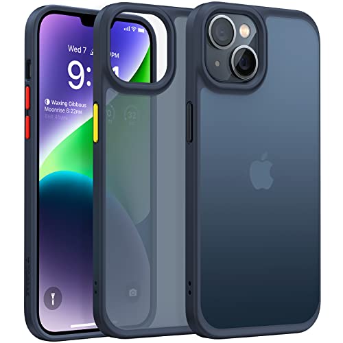 TORRAS 𝟮𝟬𝟮𝟯 𝗨𝗽𝗴𝗿𝗮𝗱𝗲𝗱 Shockproof for iPhone 14 Case [10FT Military Drop Protection][Sleek Premium Touch] Case for iPhone 14 Phone Cases with Translucent Back & Soft Edge Slim Cover, Black