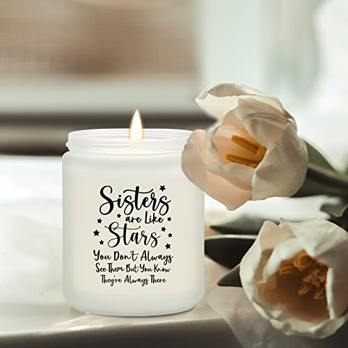 Volufia Sister Gifts from Sister - Sister Birthday Gifts, Gifts for Sister - Mother's Day Christmas Candles Gifts for Women, Big Sister, Little Sister, Sisters in Law - Funny Lavender Scented Candle