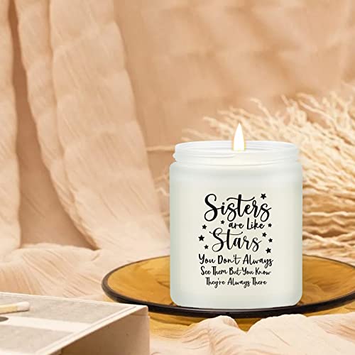 Volufia Sister Gifts from Sister - Sister Birthday Gifts, Gifts for Sister - Mother's Day Christmas Candles Gifts for Women, Big Sister, Little Sister, Sisters in Law - Funny Lavender Scented Candle