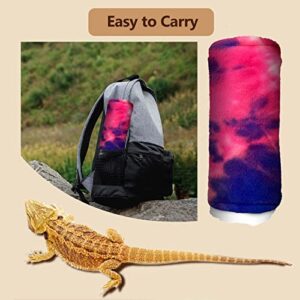 WATFOON Reptile Sleeping Bed Lizard Leash Harness Wings Set Bearded Dragon Sleeping Bag with Blanket Pillow Reptile Accessories Warm Cotton Nest Hide Habitat Shelter for Guinea Pig Rat Hamster