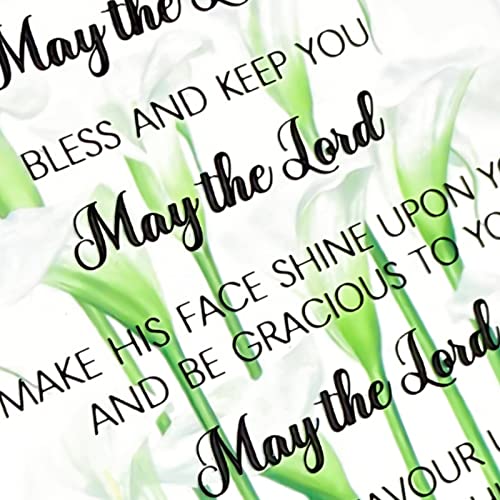 QiCHo Numbers 6:24-26 May The Lord Bless You And Keep You Scripture Art Sign For Desk Decor Gifts - Inspirational Positive Quotes - Christian Encouragement Gifts - Bible Verse