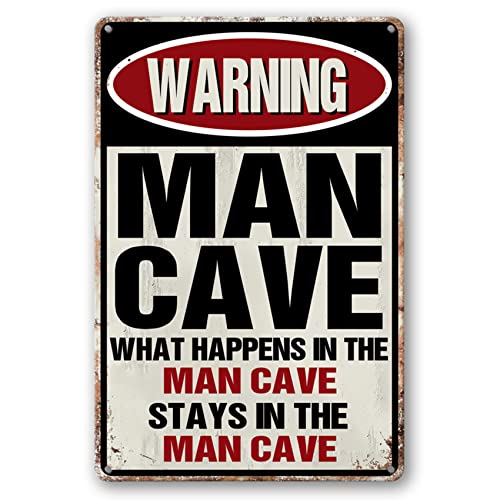 Man Cave Decor And Accessories Funny Metal Garage Signs For Men Mancave Sign Bar Beer Wall Decor What Happens In The Man Cave Stay In The Man Cave Personalized Gifts