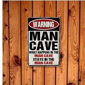 Man Cave Decor And Accessories Funny Metal Garage Signs For Men Mancave Sign Bar Beer Wall Decor What Happens In The Man Cave Stay In The Man Cave Personalized Gifts