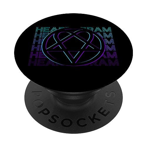 Heartagram Heart Pentagram Retro PopSockets Standard PopGrip