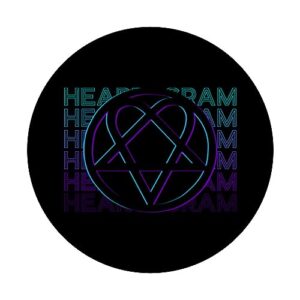 Heartagram Heart Pentagram Retro PopSockets Standard PopGrip