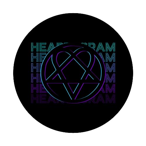 Heartagram Heart Pentagram Retro PopSockets Standard PopGrip