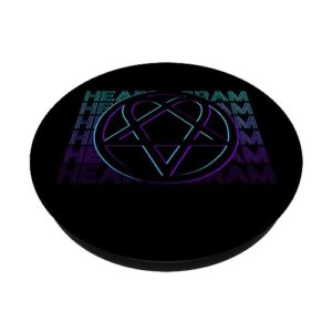 Heartagram Heart Pentagram Retro PopSockets Standard PopGrip