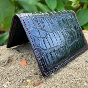 Vietnam Double side Black Crocodile Alligator leather skin Credit Cardholder, leather credit cardcase, leather creditcard cover