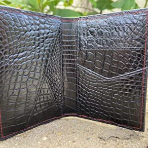 Vietnam Double side Black Crocodile Alligator leather skin Credit Cardholder, leather credit cardcase, leather creditcard cover