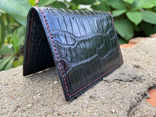 Vietnam Double side Black Crocodile Alligator leather skin Credit Cardholder, leather credit cardcase, leather creditcard cover