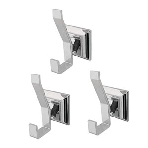 kingston brass bahk6127c monarch 3-piece bathroom robe towel hook, polished chrome