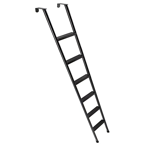 RecPro RV Bunk Ladder 85" | Black | Mounting Brackets Included | Aluminum | Made in USA