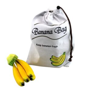 Banana Storage Drawstring Bag With Side Zipper Keeps Them Fresher Longer