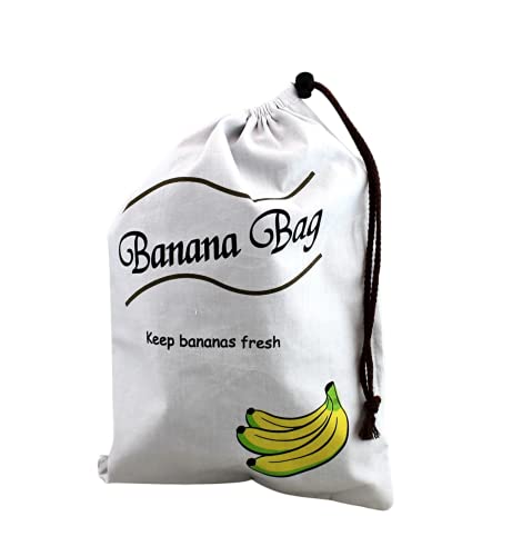 Banana Storage Drawstring Bag With Side Zipper Keeps Them Fresher Longer