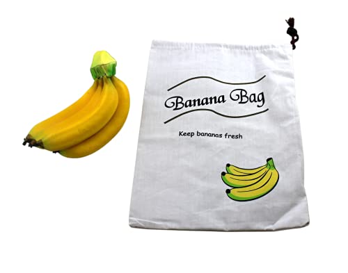 Banana Storage Drawstring Bag With Side Zipper Keeps Them Fresher Longer