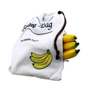 Banana Storage Drawstring Bag With Side Zipper Keeps Them Fresher Longer