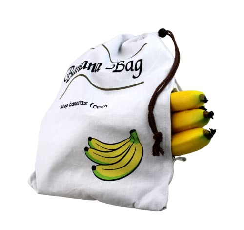 Banana Storage Drawstring Bag With Side Zipper Keeps Them Fresher Longer