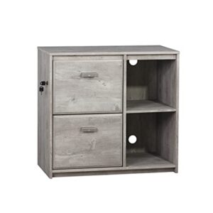 saint birch elma 2-drawer modern wood file cabinet in washed gray