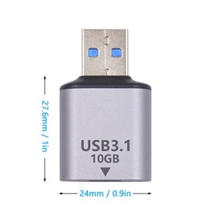 Poyiccot USB C to USB 3.1 Adapter 10Gbps, Female USB C to Male USB Adapter, USB 3.1 Type C to Type A Charger Converter OTG Fast Charging Compatible with iPhone, MacBook, Samsung Galaxy, 2Pack